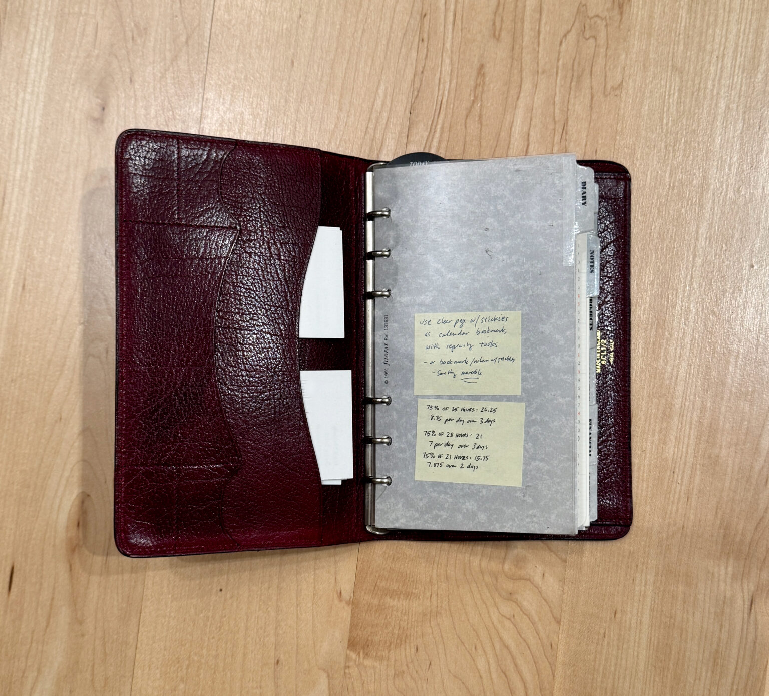 My New Work Notebook: A Surprise Filofax | Notebook Stories